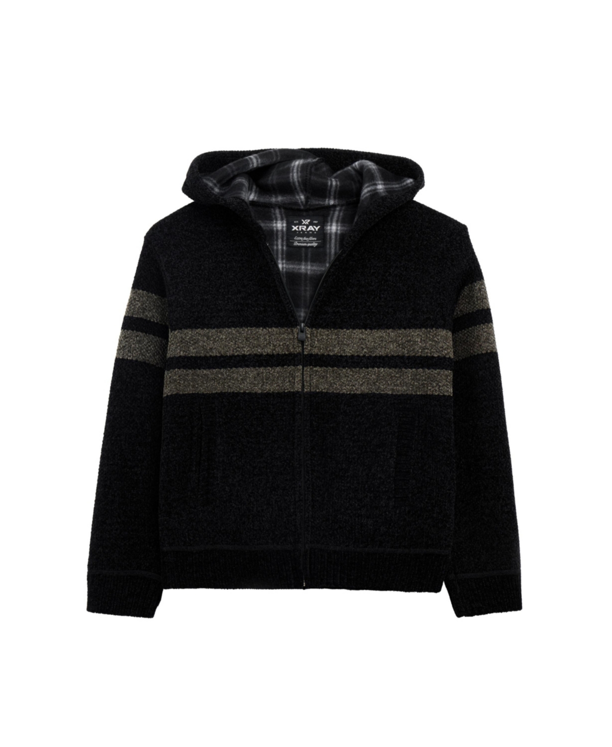 Click here for Xray Boys Hooded Flannel Lined Full Zip Sweater Wi... prices