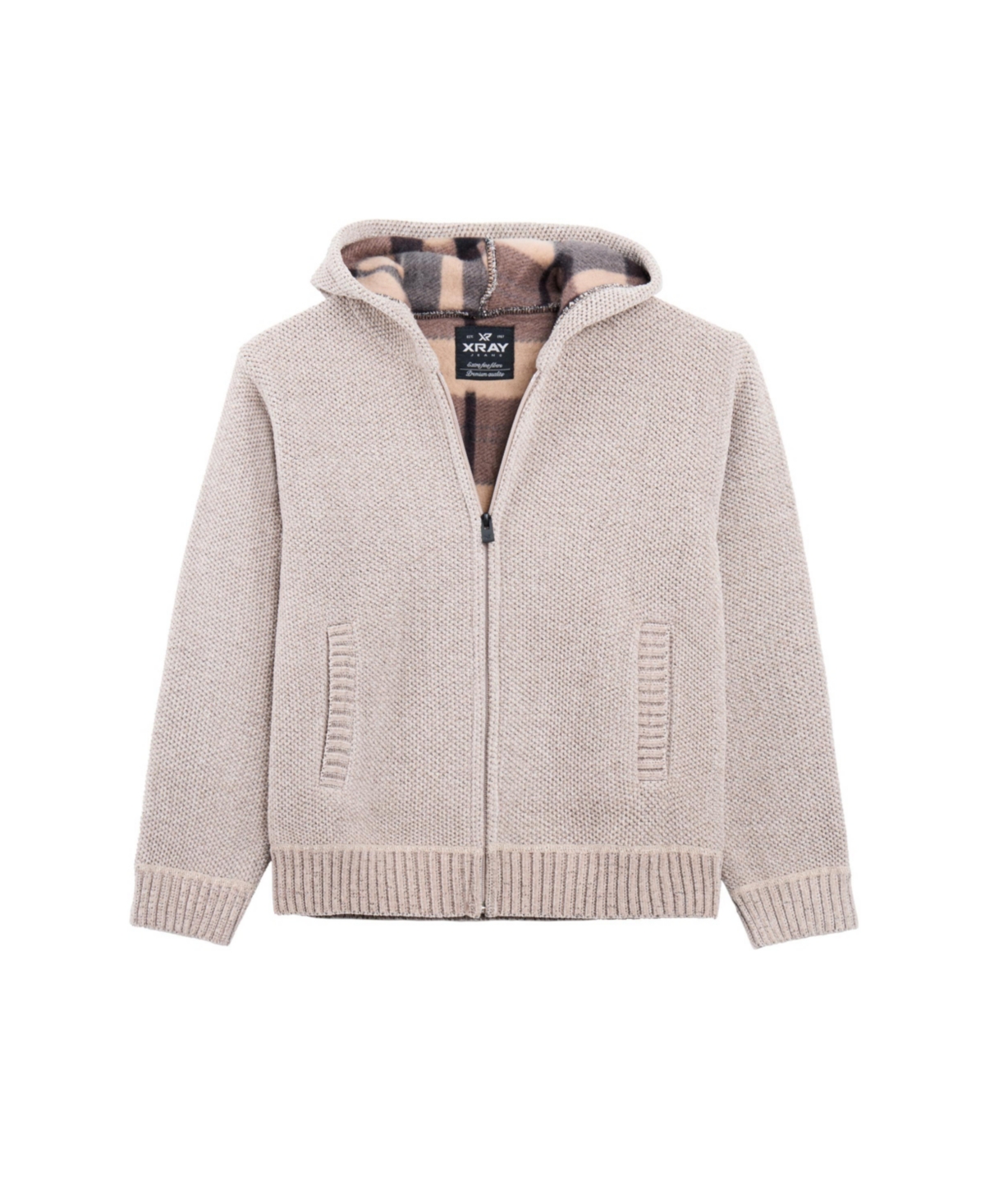 Click here for Xray Boys Size 4-18 Fleece Lined Full Zip Hooded C... prices