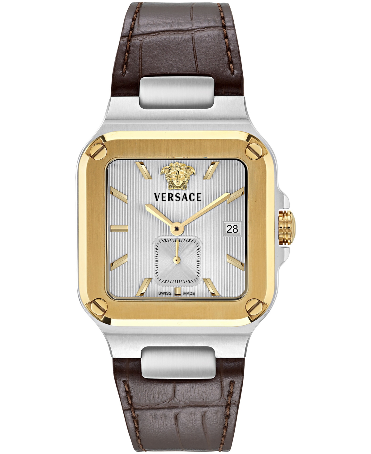 Click here for Versace Mens Greca Edge Two-Tone Stainless Steel B... prices