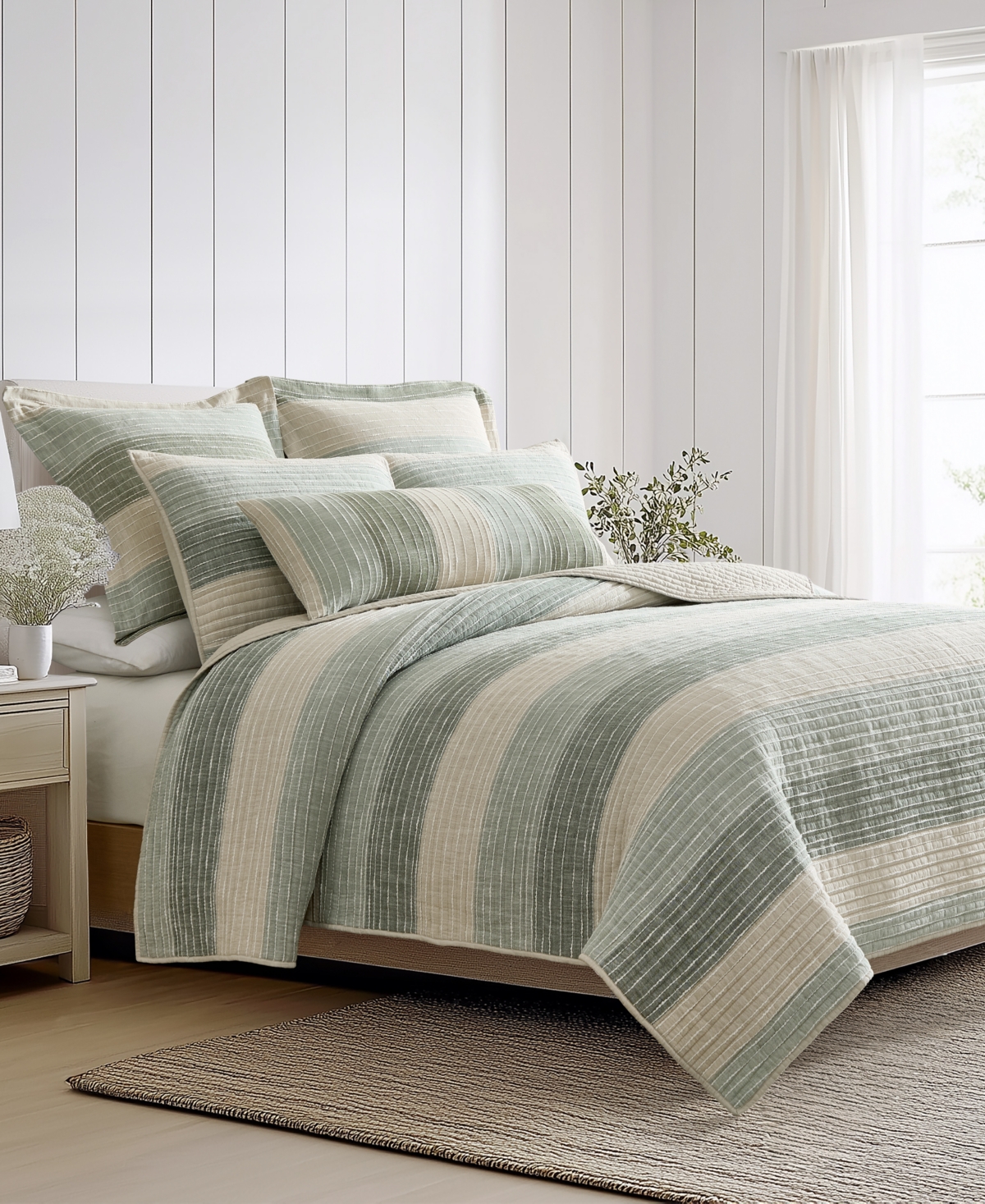 Click here for Levtex Home Sand Stripes Textured Quilt  King - Sa... prices
