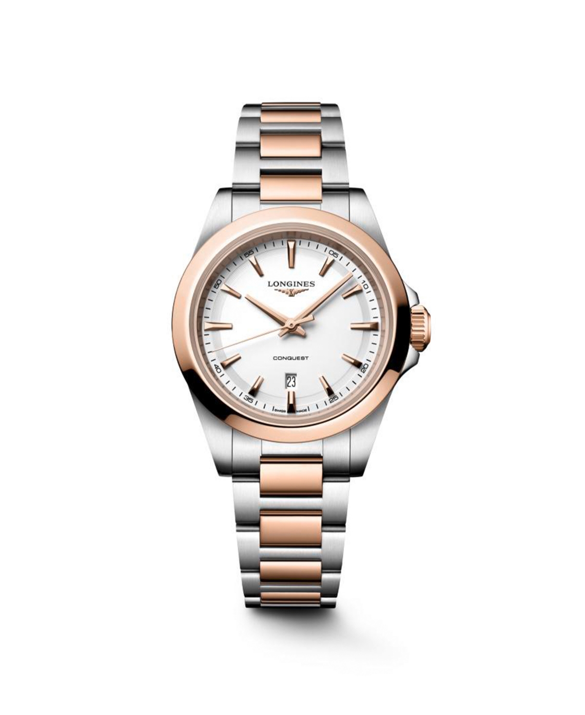 Click here for Longines Womens Conquest Red Pvd Coating and Silve... prices