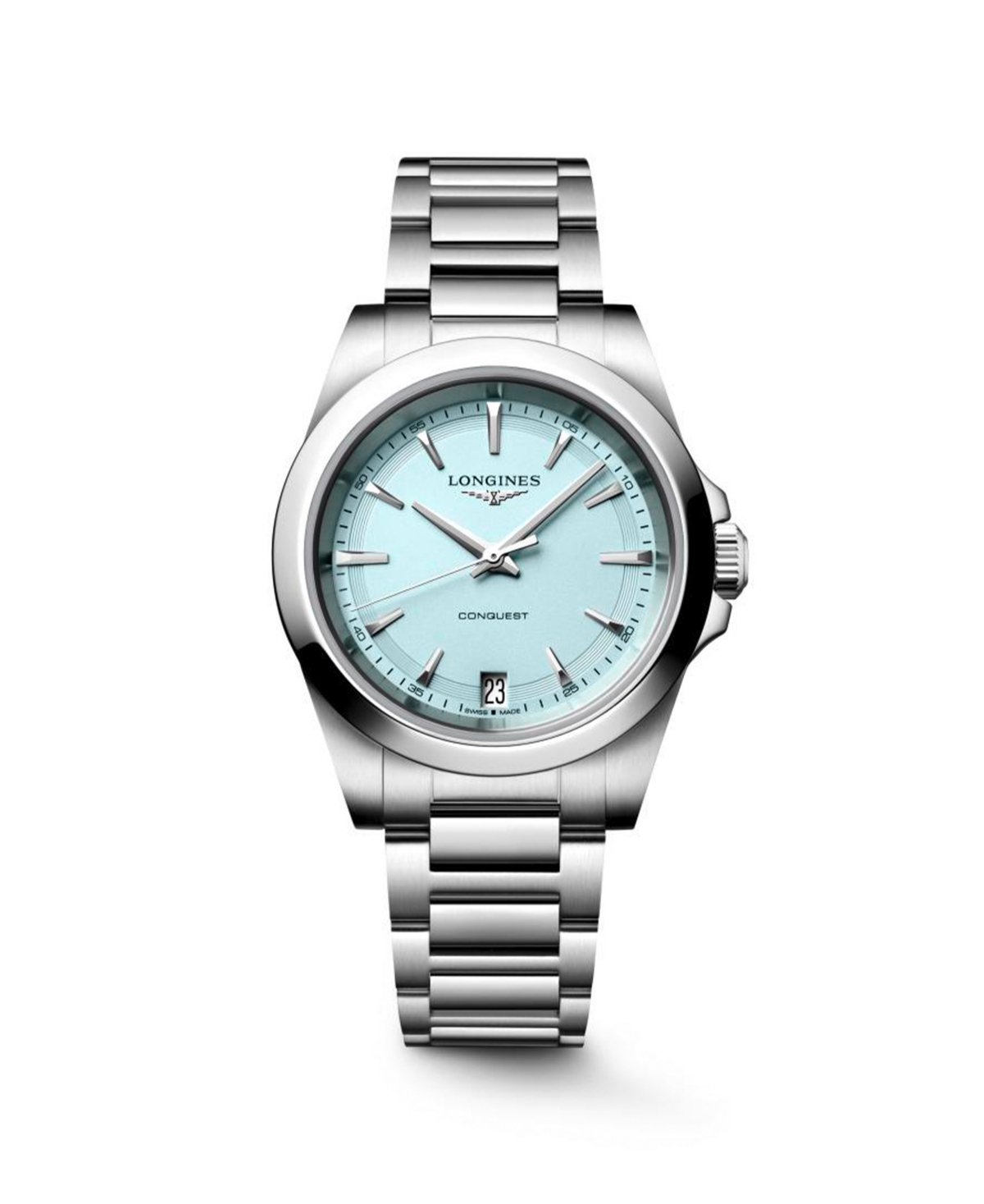 Click here for Longines Womens Conquest Silver Stainless Steel St... prices