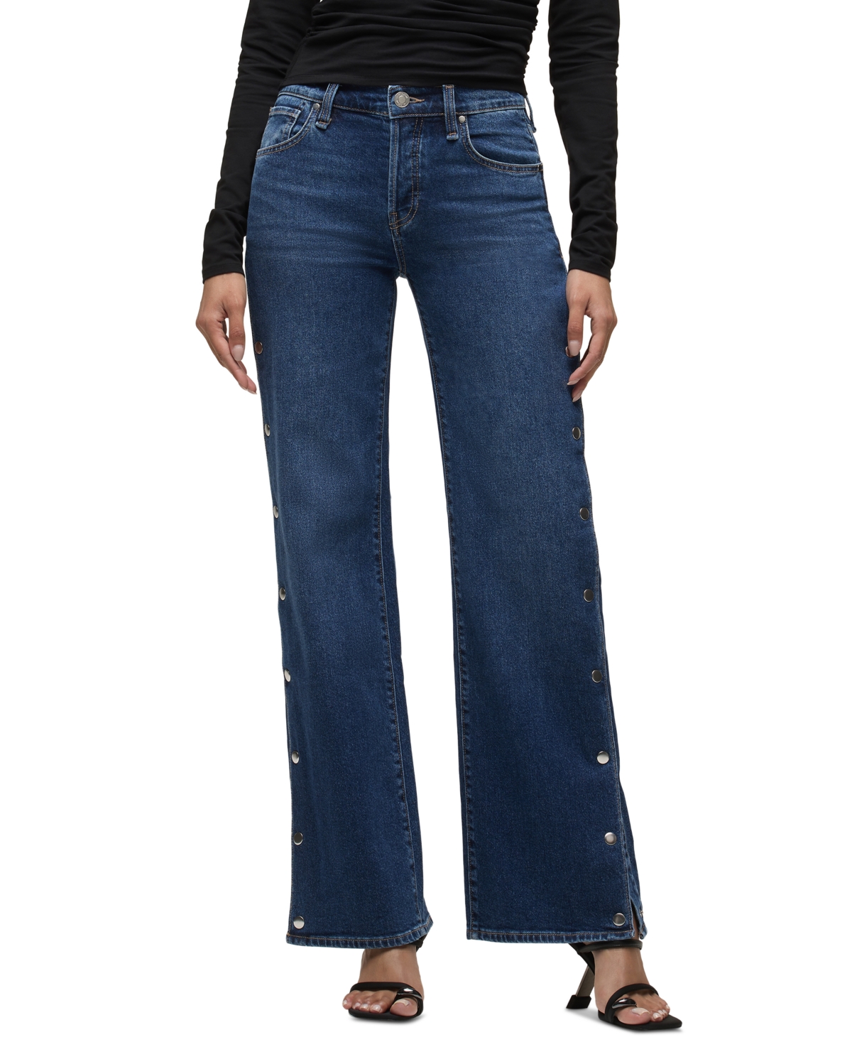 Click here for Hudson Jeans Womens Rosie High-Waisted Wide-Leg Je... prices