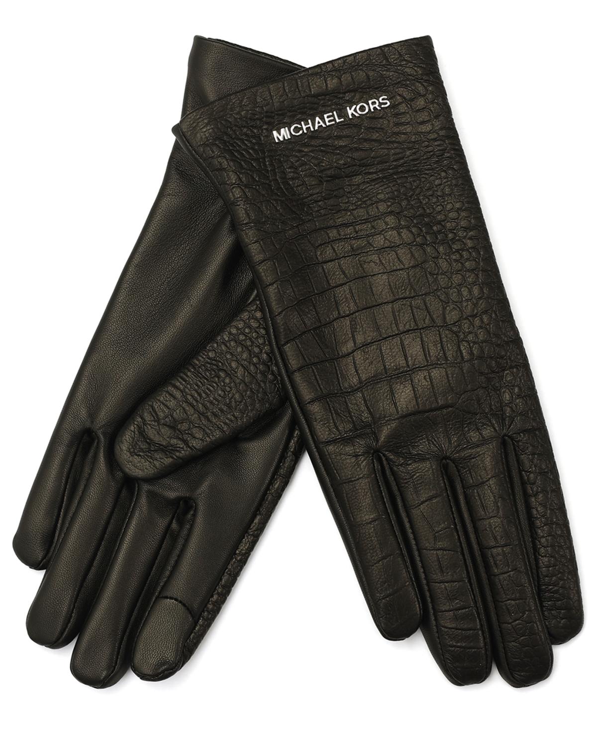 Click here for Michael Michael Kors Crocodile Embossed Leather Gl... prices