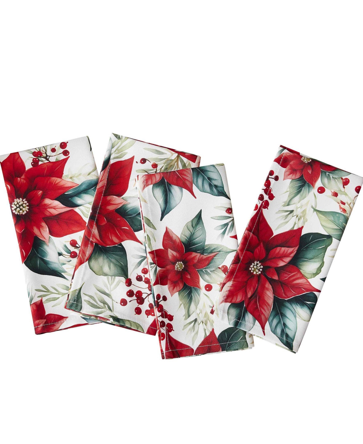 Click here for Avanti Poinsettia Classic Napkins  Set of 4 - Mult... prices