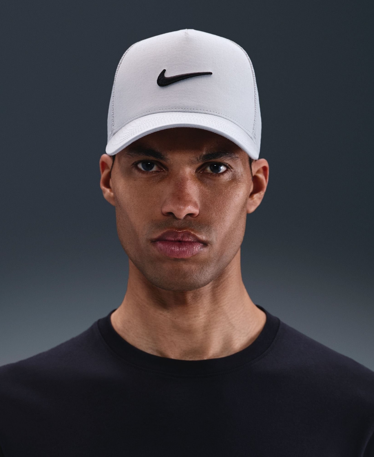 Click here for Mens and Womens Nike Gray Swoosh Rise Trucker Adju... prices