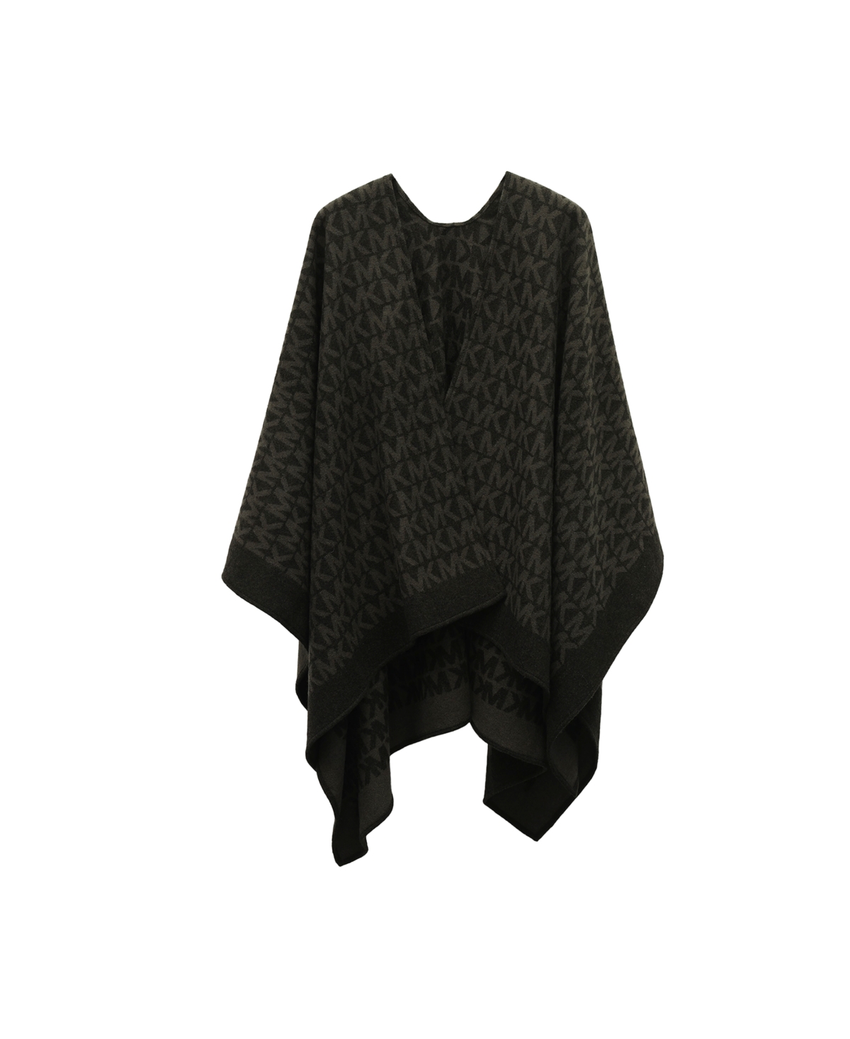 Click here for Michael Michael Kors Repeat Woven Ruana Wrap - Bla... prices