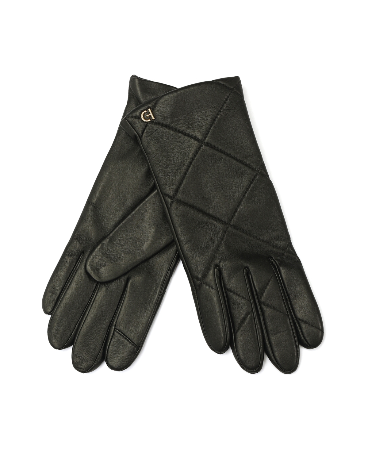 Click here for Cole Haan Womens Quilted Leather Gloves - Black prices