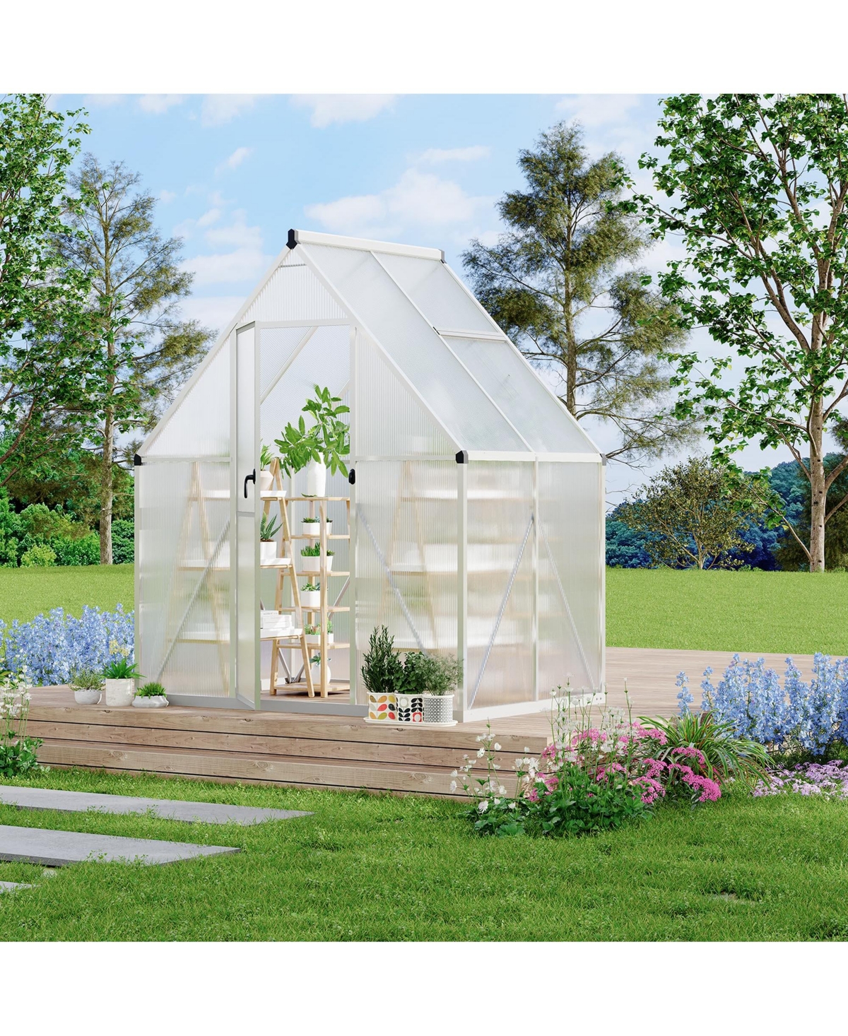 Click here for 67x45x77 In Hard Anodized Aluminum Greenhouse  6x4... prices