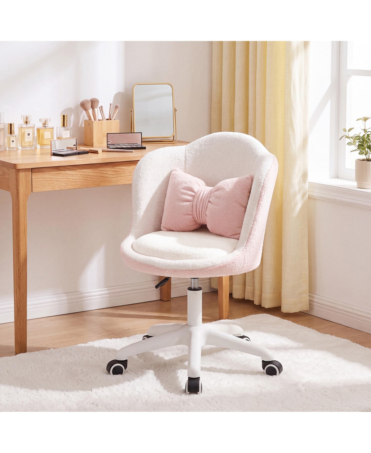 Click here for gaomon Office Vanity Chair with Wheels Comfy Desk... prices