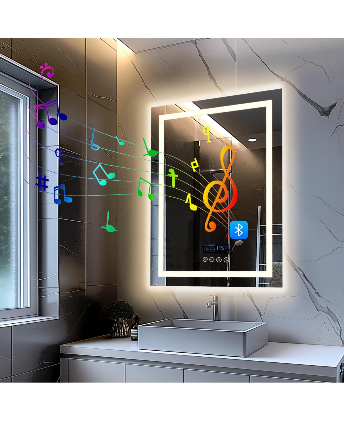 Click here for Luvodi 28x36 Smart Led Bathroom Mirror with Blueto... prices