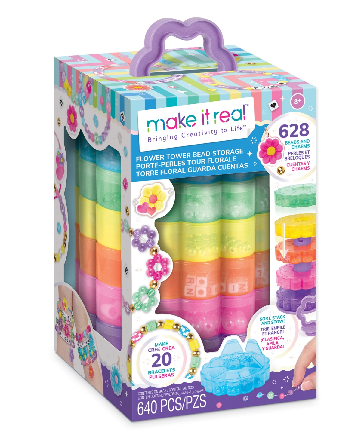 Click here for Make It Real Flower Tower Bead Storage  Ages 8+ -... prices