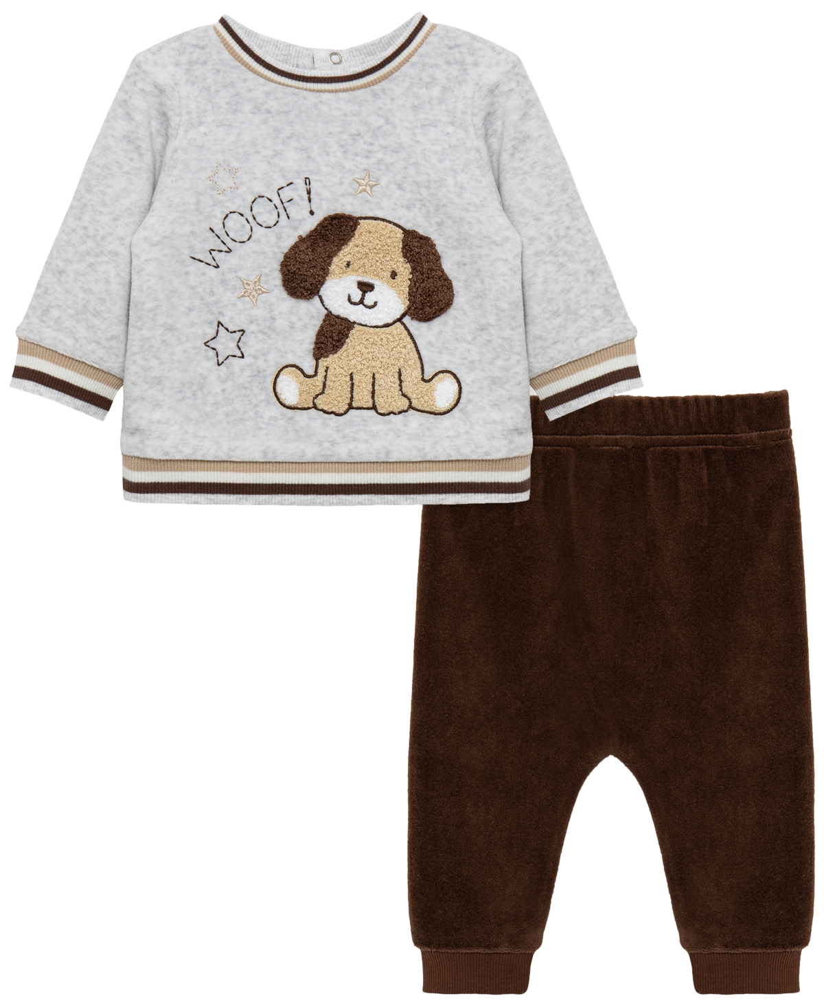 Click here for Little Me Baby Boys Woof Crewneck Sweatshirt and P... prices