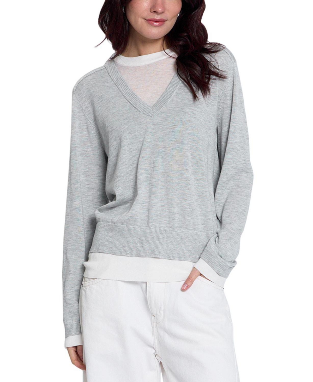 Click here for Central Park West Womens Coen Layered Vneck - Heat... prices