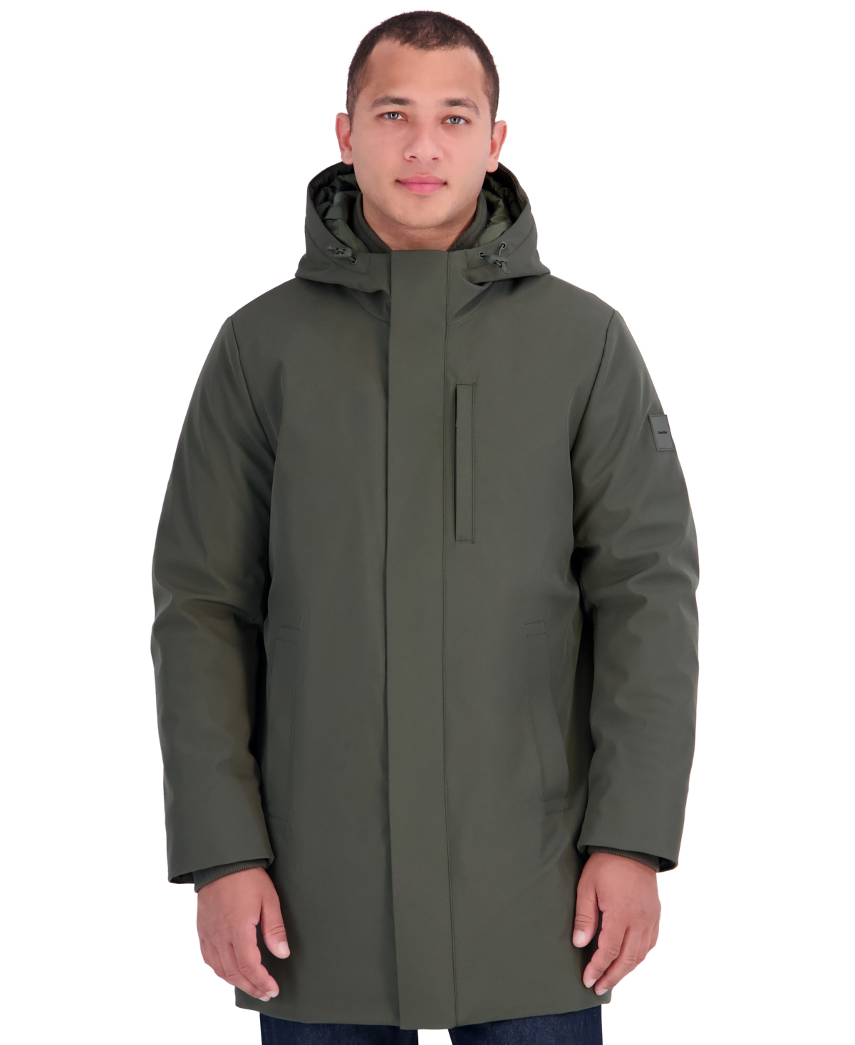 Click here for Calvin Klein Mens Hooded FlexTech Parka - Olive prices