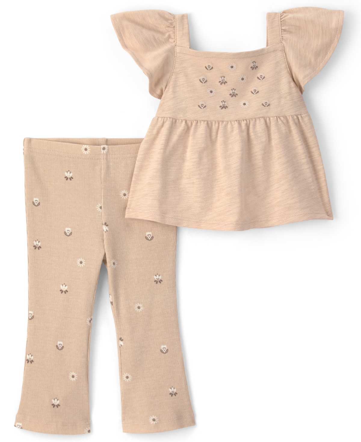Click here for Carters Baby Girls Embroidered Flutter Sleeve Top... prices