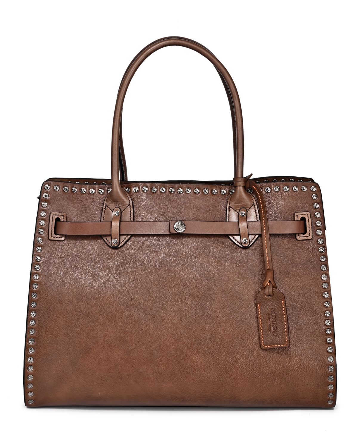 Click here for Old Trend Westland Leather Satchel Bag - Stone prices