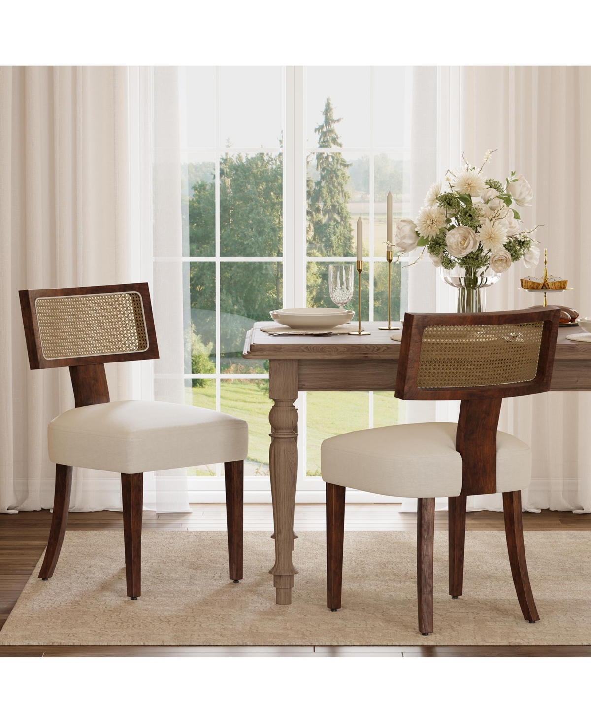Click here for homfan Mid Century Modern Dining Chairs Set of 2 F... prices