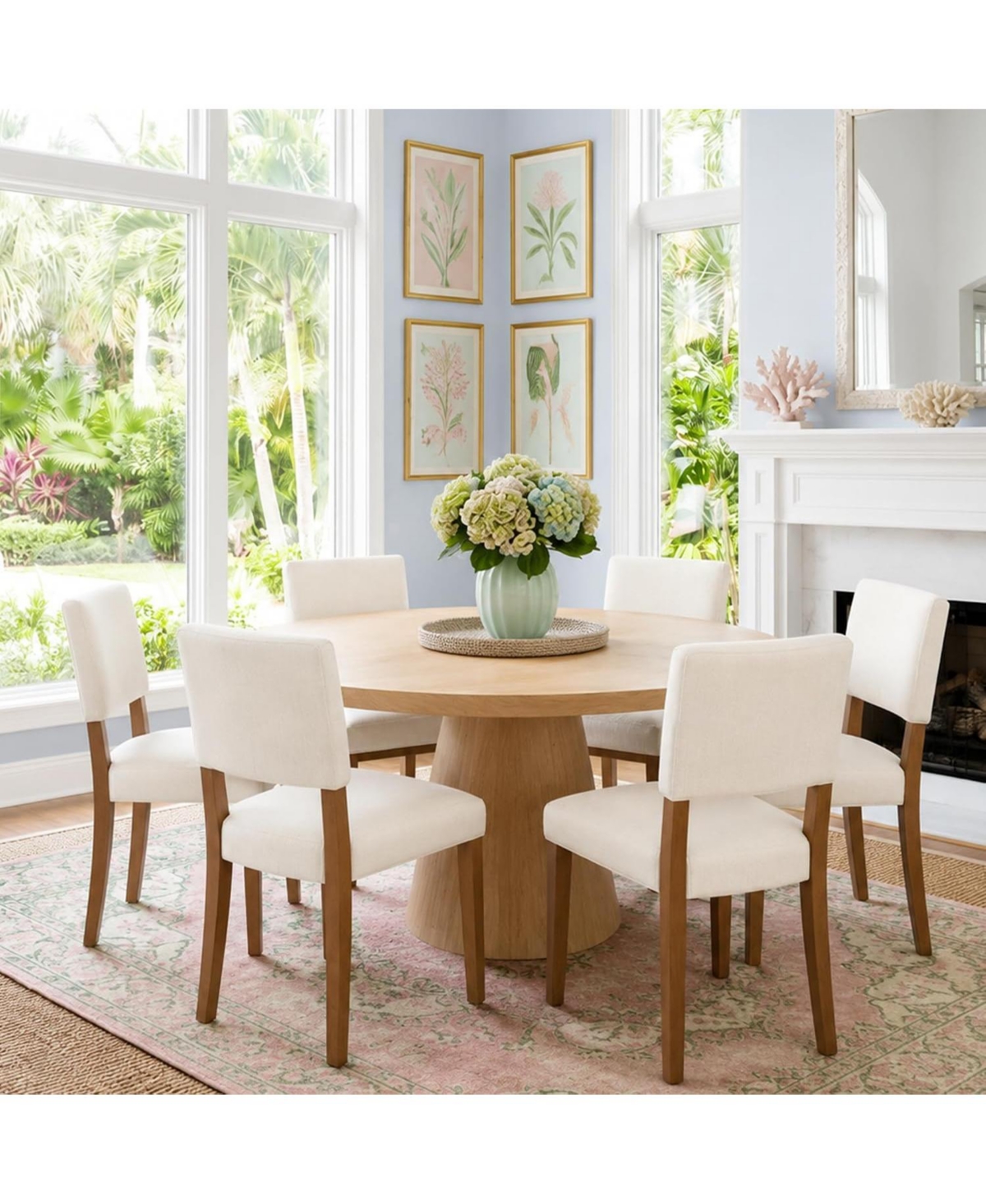 Click here for homfan Dining Chairs Set of 6 Upholstered Fabric A... prices