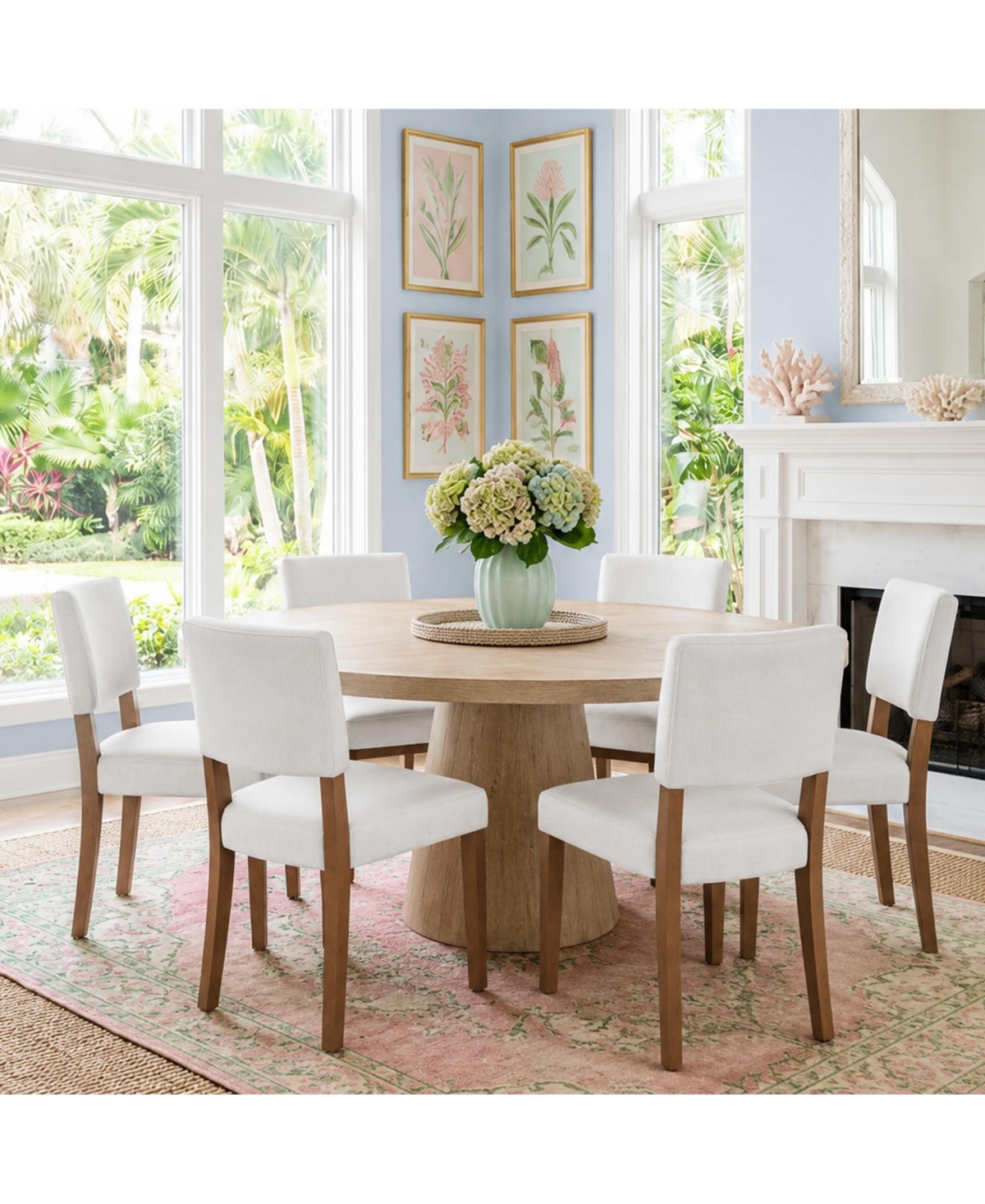 Click here for homfan Dining Chairs Set of 6 Upholstered Fabric A... prices
