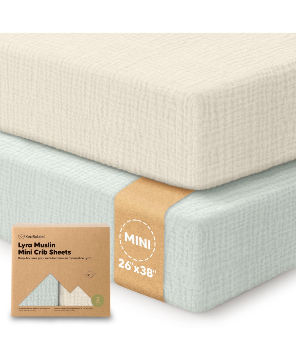 Click here for KeaBabies Lyra Muslin Mini Crib Sheets for Boys  G... prices