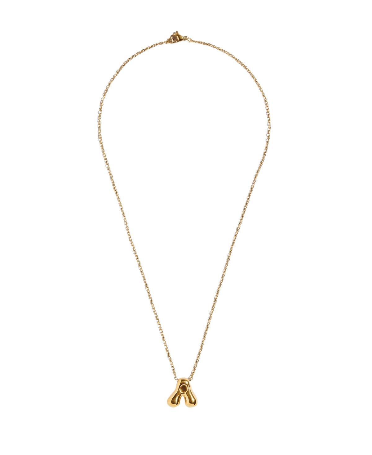 Click here for The M Jewelers Ornate Bubble Letter Necklace - Gol... prices