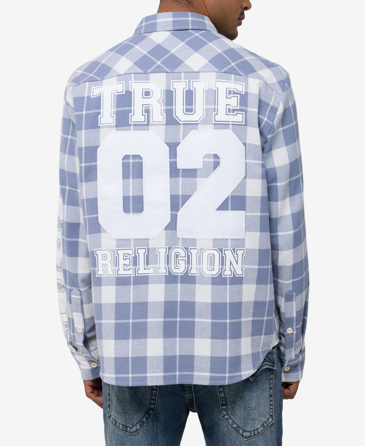 Click here for True Religion Mens Flannel Freshmen Shirt - Blue/N... prices