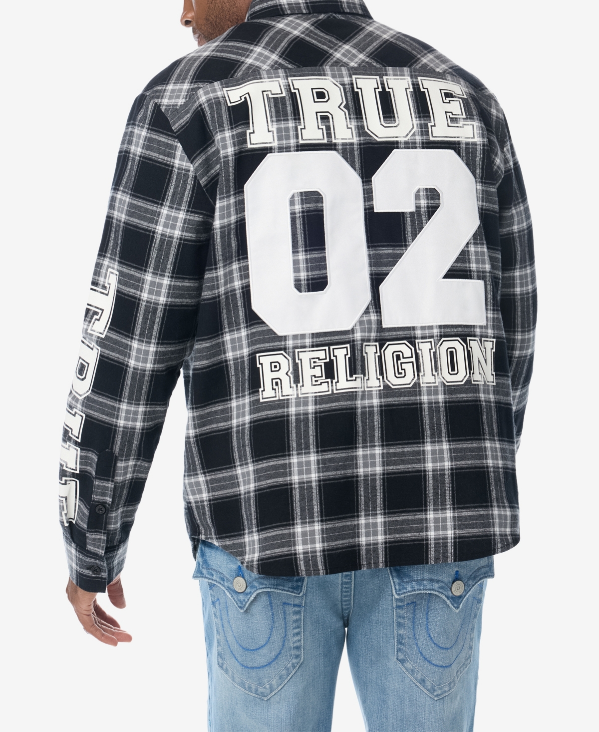 Click here for True Religion Mens Flannel Freshmen Shirt - Black/... prices