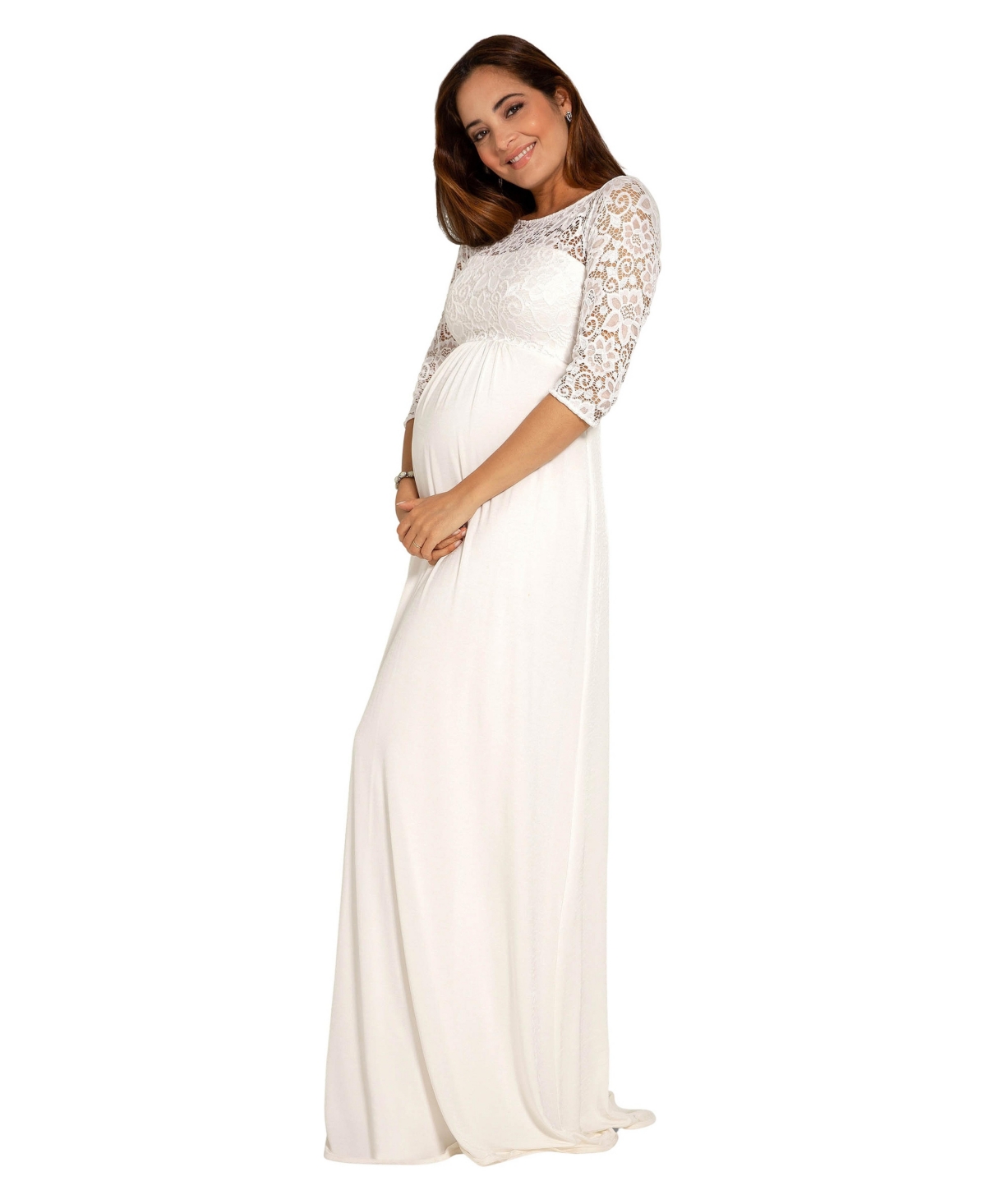 Click here for Tiffany Rose Maternity Lucia Wedding Gown Lace Flo... prices
