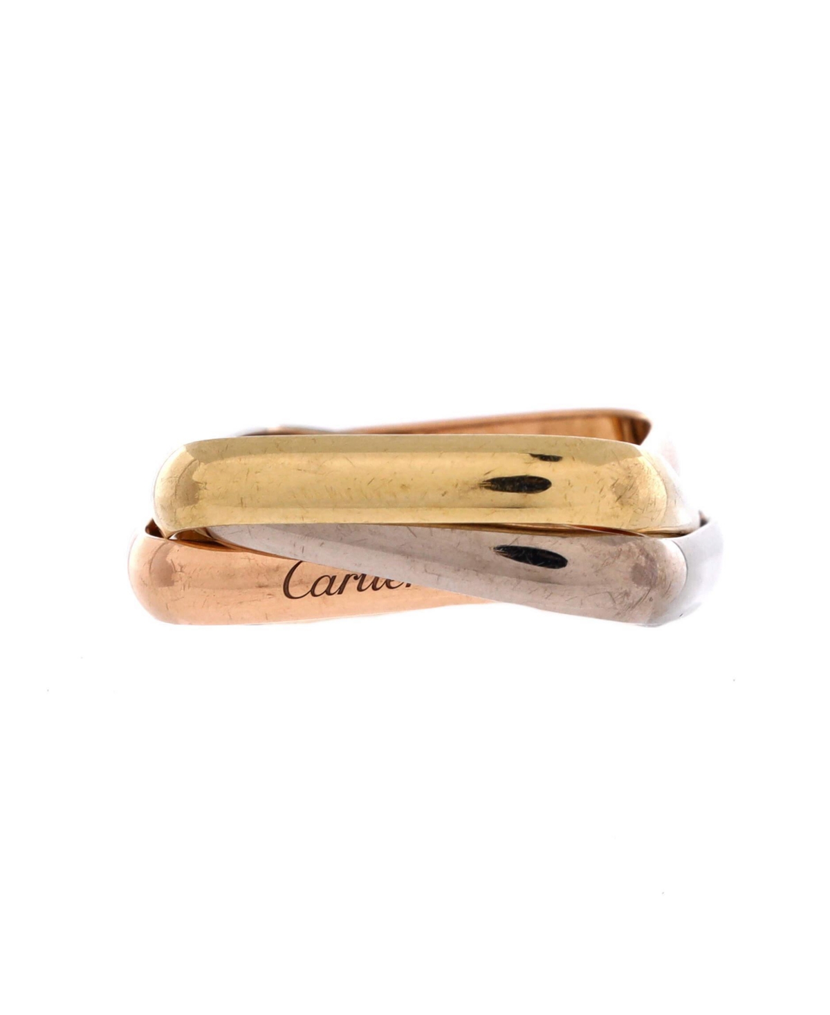 Click here for Pre-Owned Cartier Trinity Cushion Ring - 18k tri c... prices