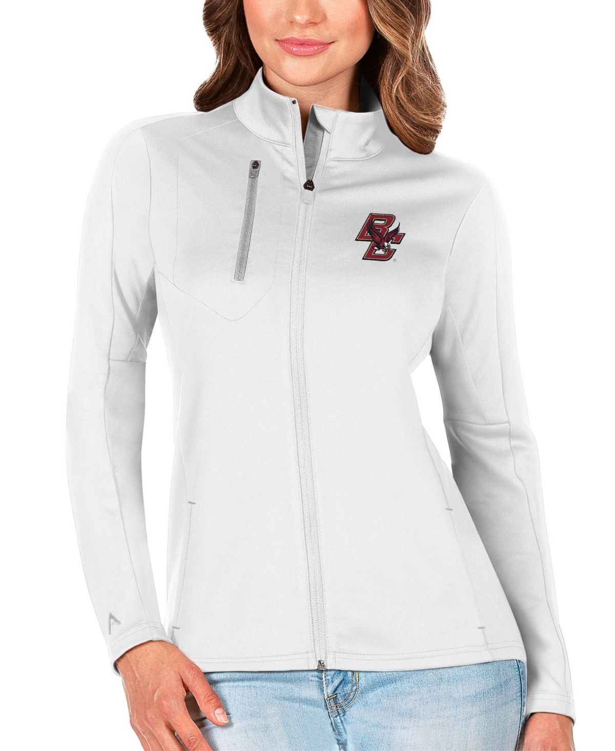 Click here for Antigua Womens White/Silver Boston College Eagles... prices