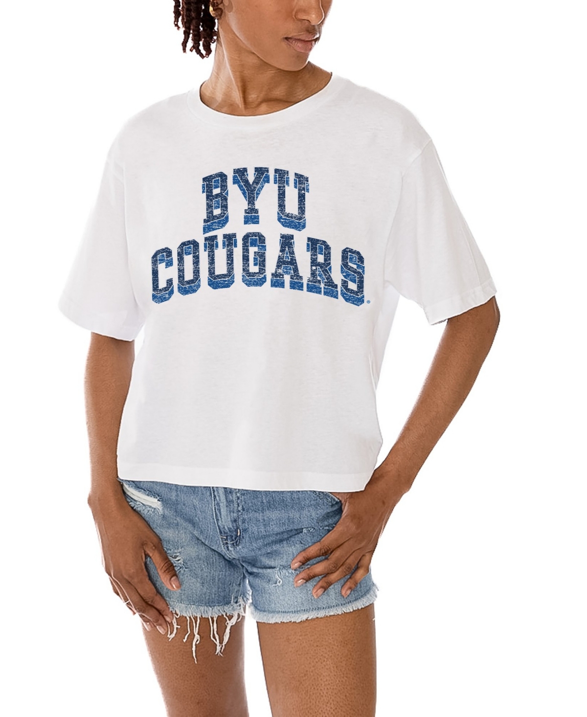 Click here for Gameday Couture Womens White Byu Cougars Claim To... prices