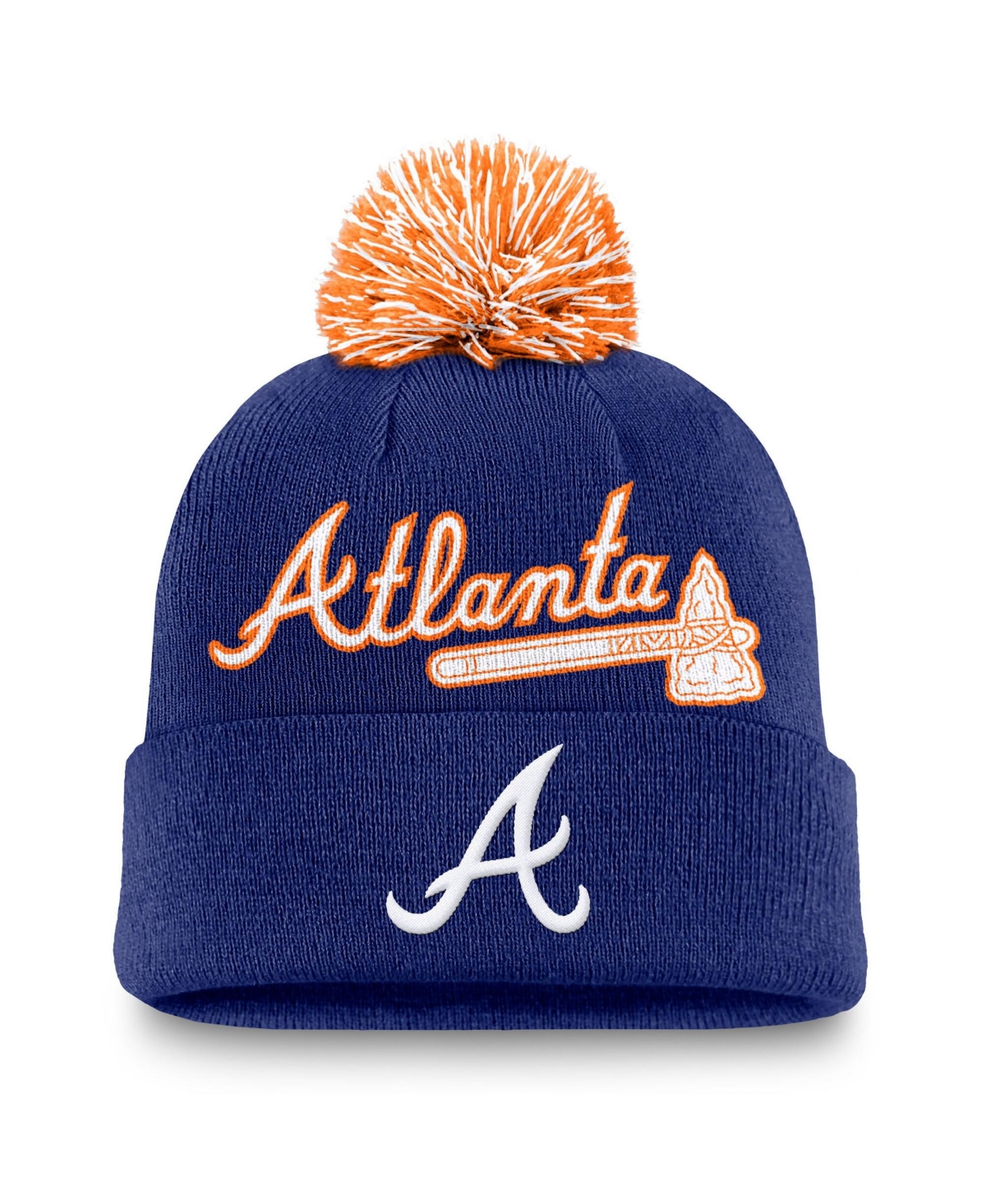 Click here for Nike Mens Royal Atlanta Braves Peak Cuffed Pom wit... prices