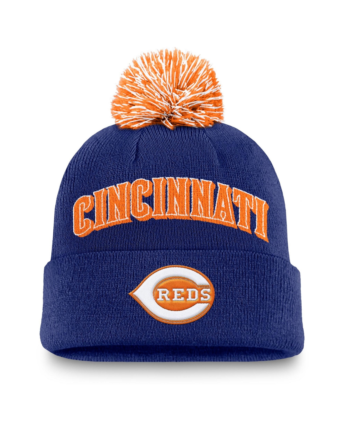 Click here for Nike Mens Royal Cincinnati Reds Peak Cuffed Pom wi... prices