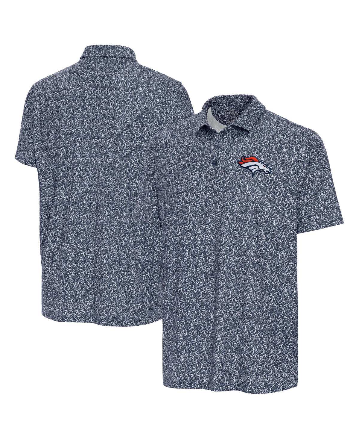 Click here for Antigua Mens Navy Denver Broncos Botanic Polo Shir... prices