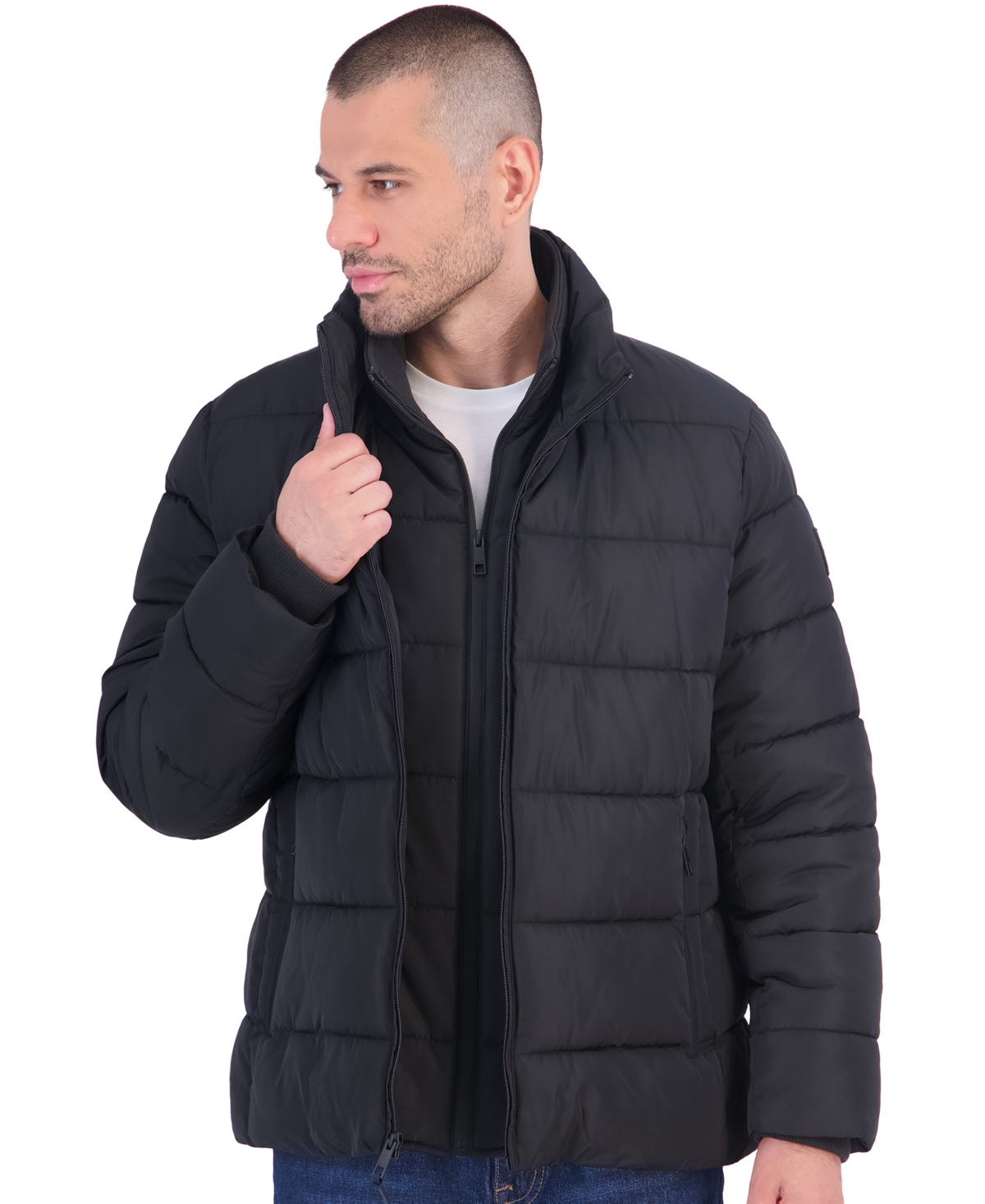 Click here for Calvin Klein Mens Puffer Jacket - Black prices