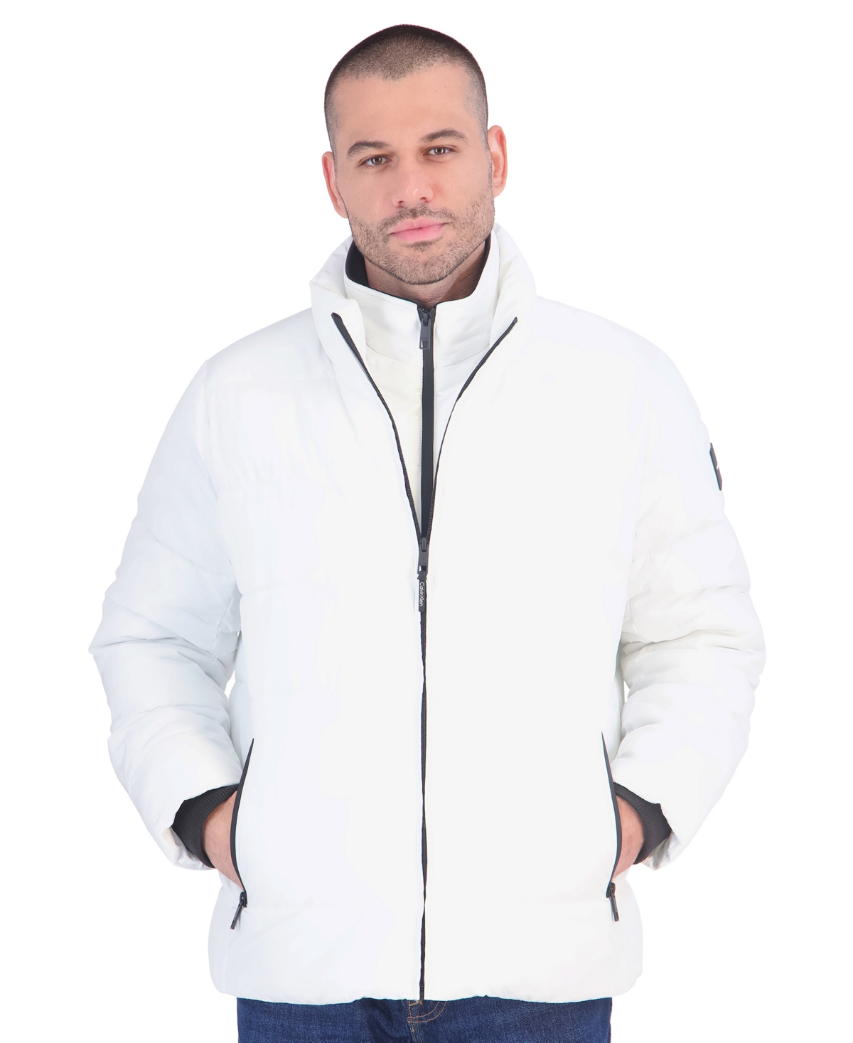 Click here for Calvin Klein Mens Puffer Jacket - Bright White prices
