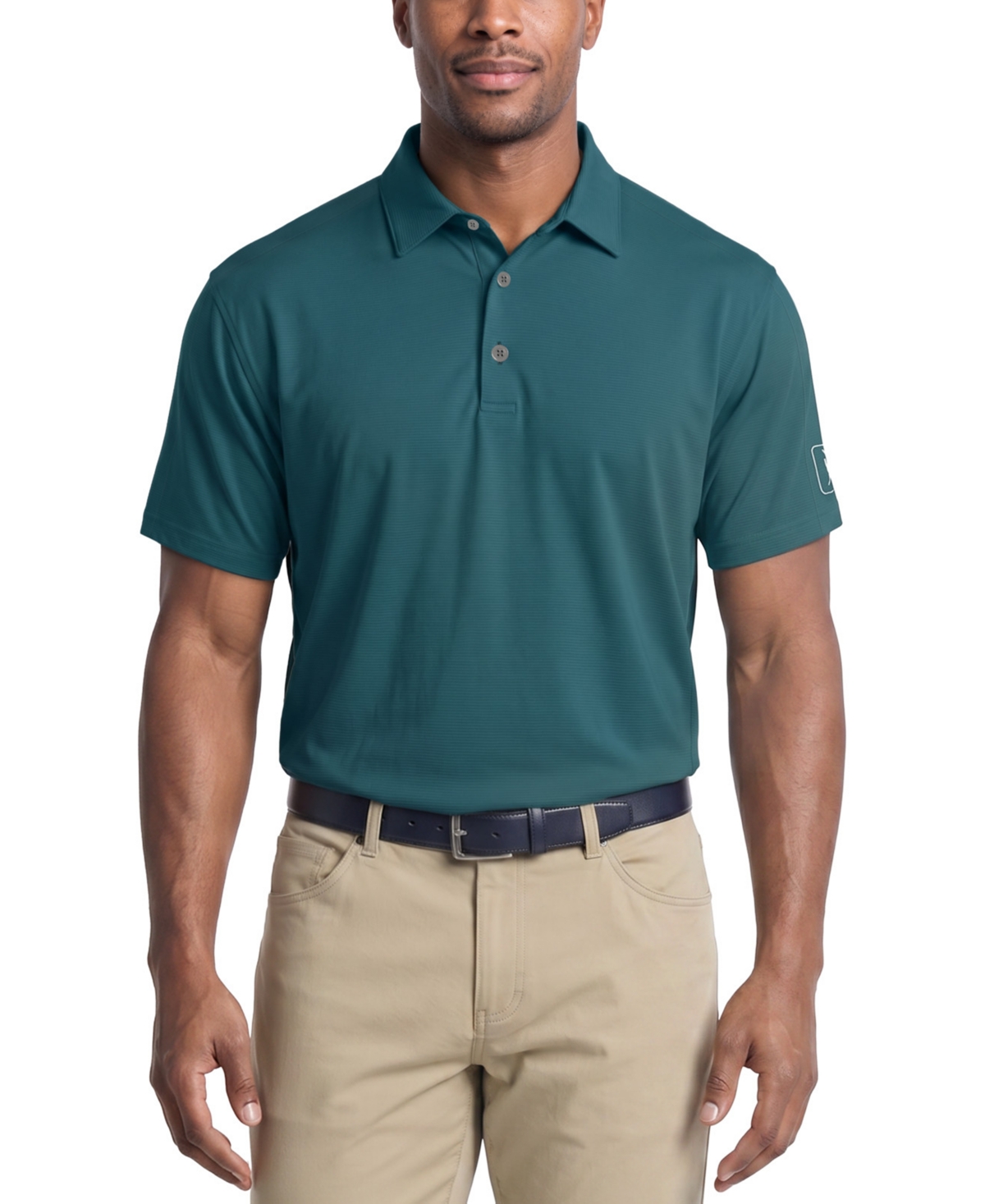 Click here for Pga Tour Mens Solid Cooling Texture Golf Polo Shir... prices