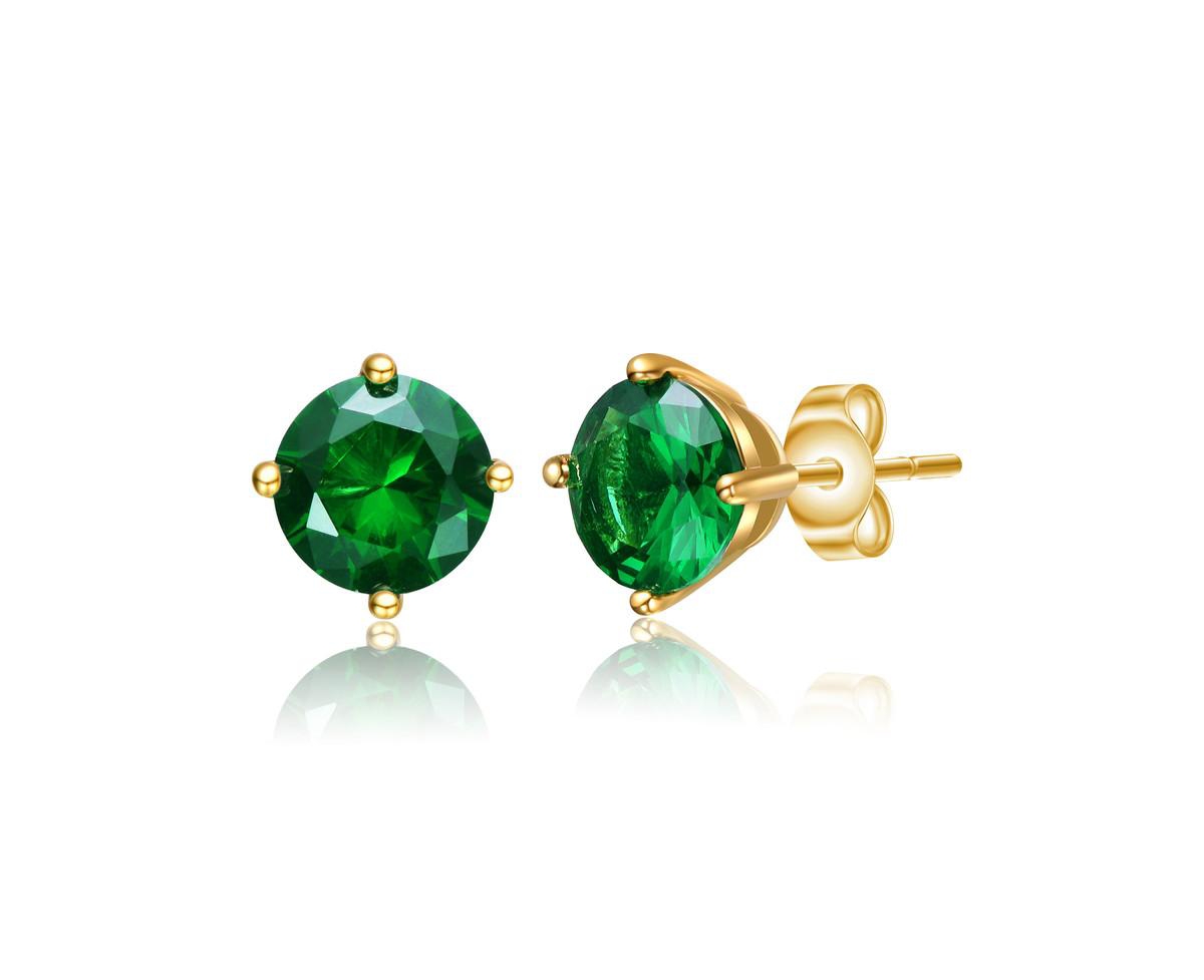 Click here for Rachel Glauber Dainty 14K Gold Plated 7MM Cubic Zi... prices