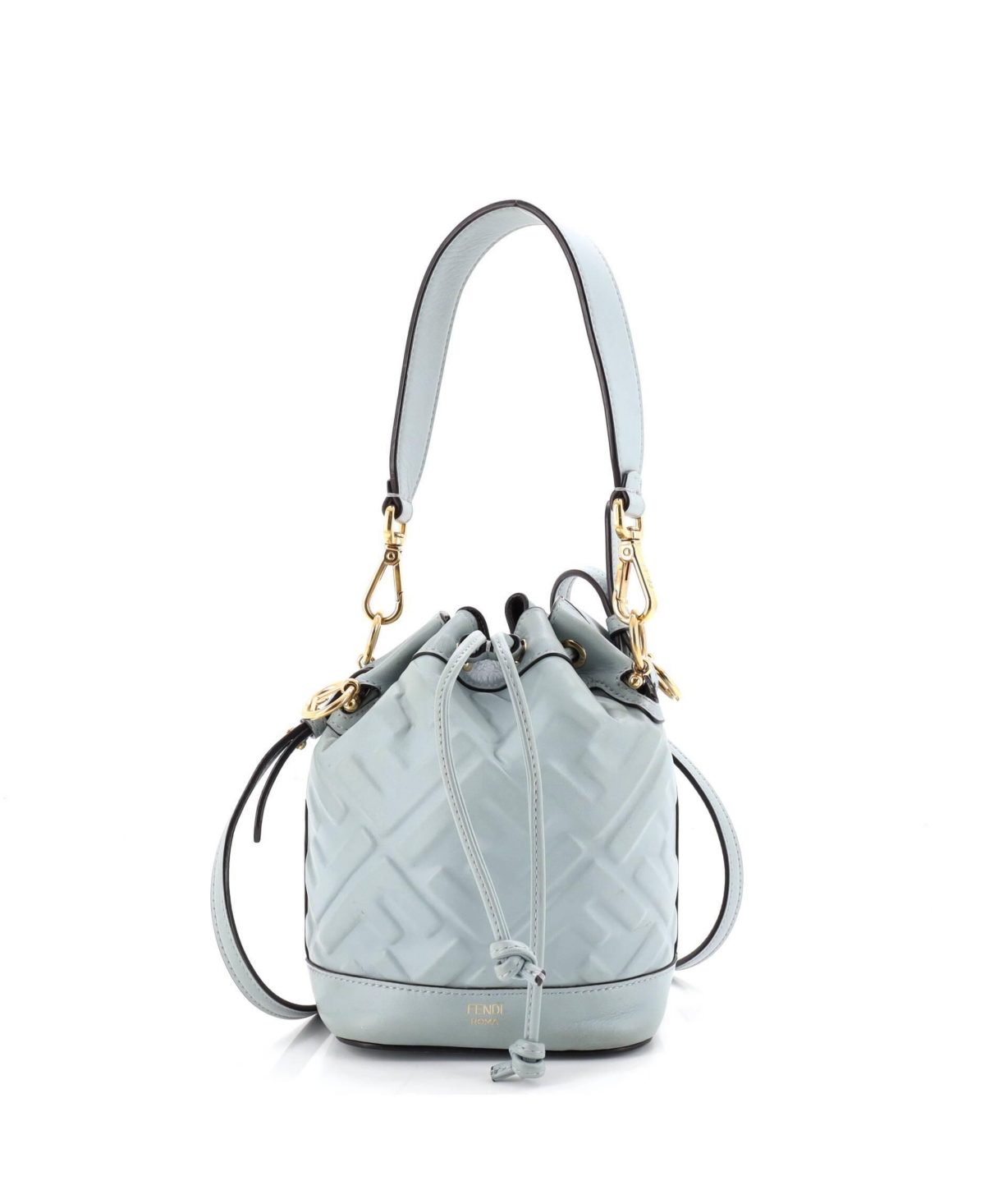 Click here for Pre-Owned Fendi Mini Mon Tresor Bucket Bag Zucca E... prices