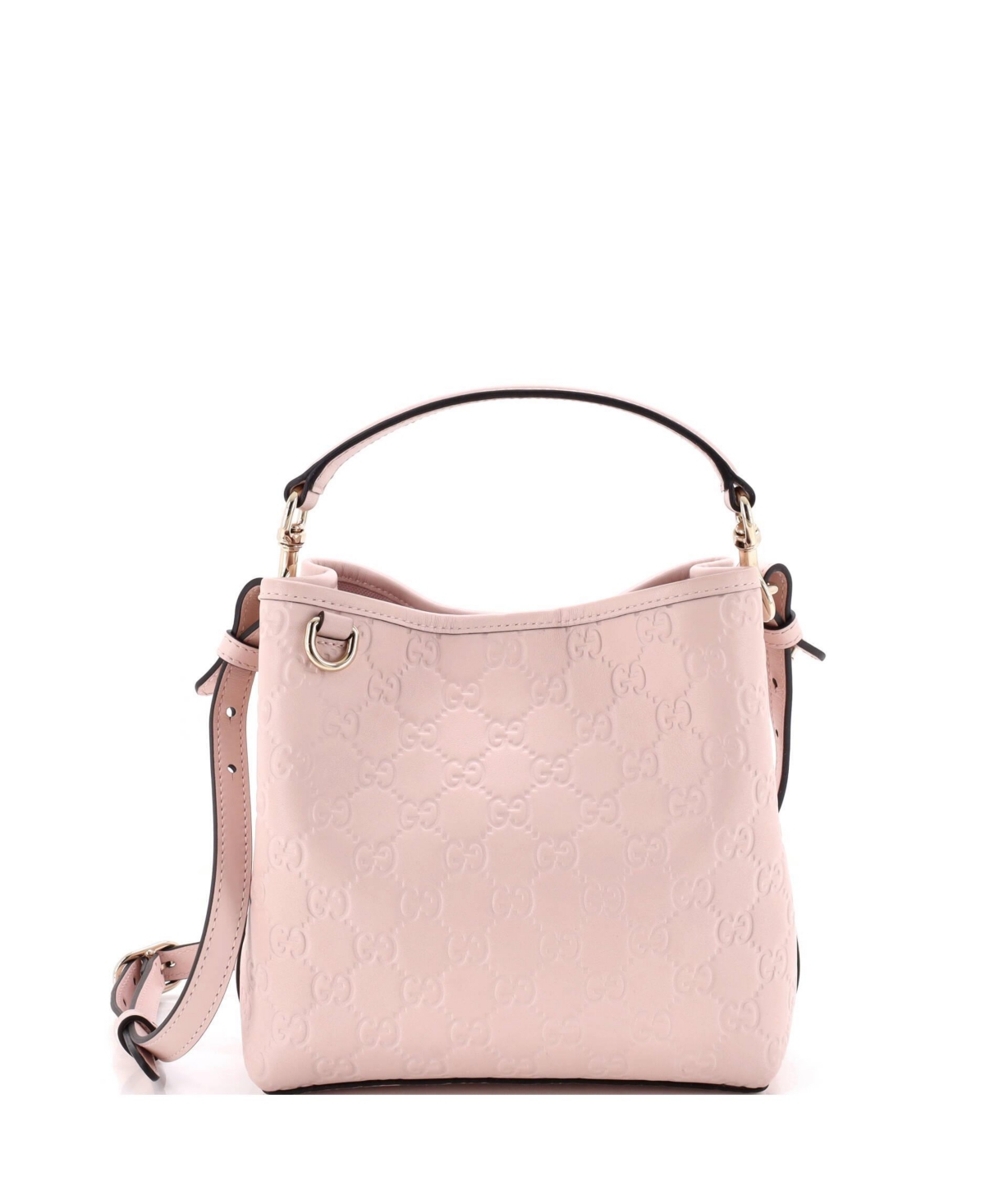 Click here for Pre-Owned Gucci Small Gg Emblem Bucket Bag Gg Embo... prices