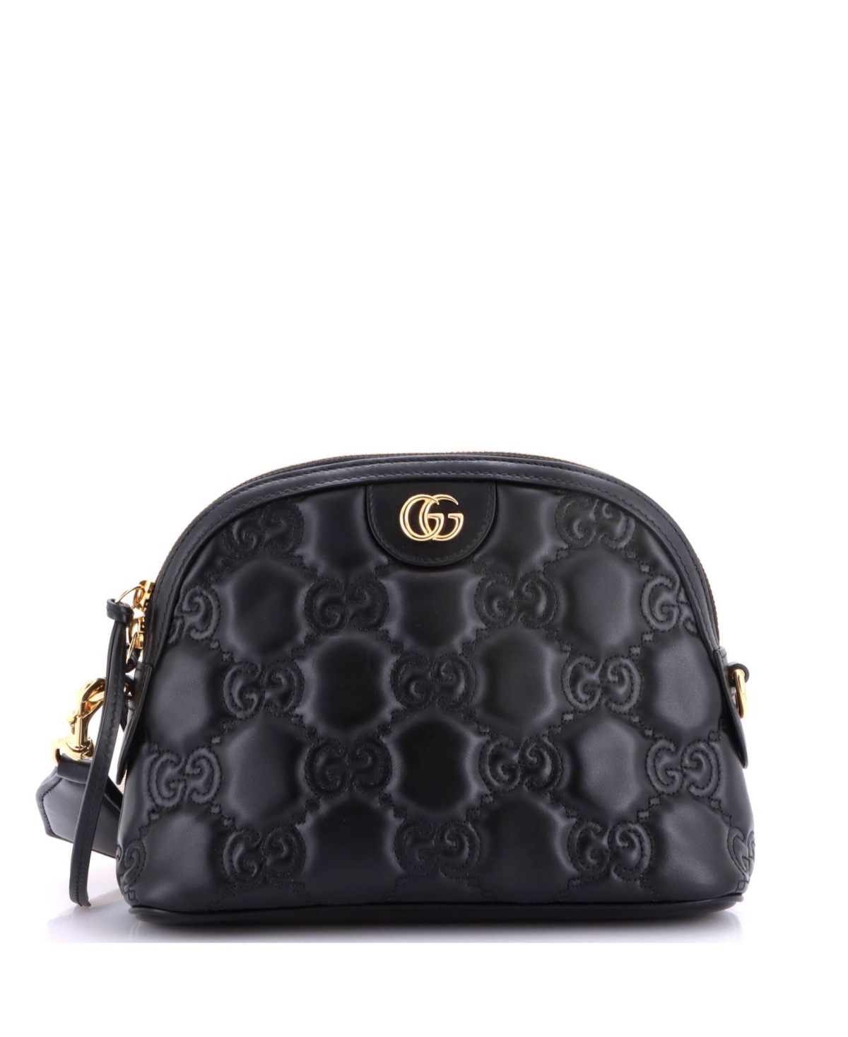 Click here for Pre-Owned Gucci Small Dome Chain Zip Shoulder Bag... prices