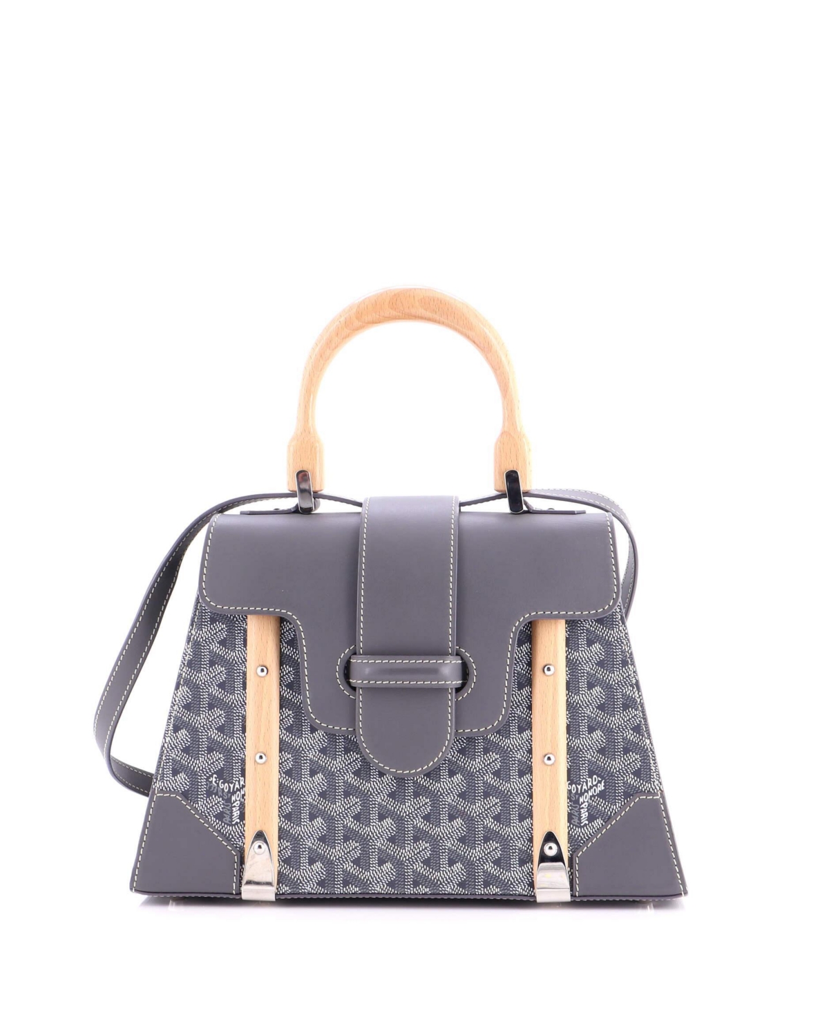 Click here for Pre-Owned Goyard Pm Saigon Top Handle Bag Coated C... prices