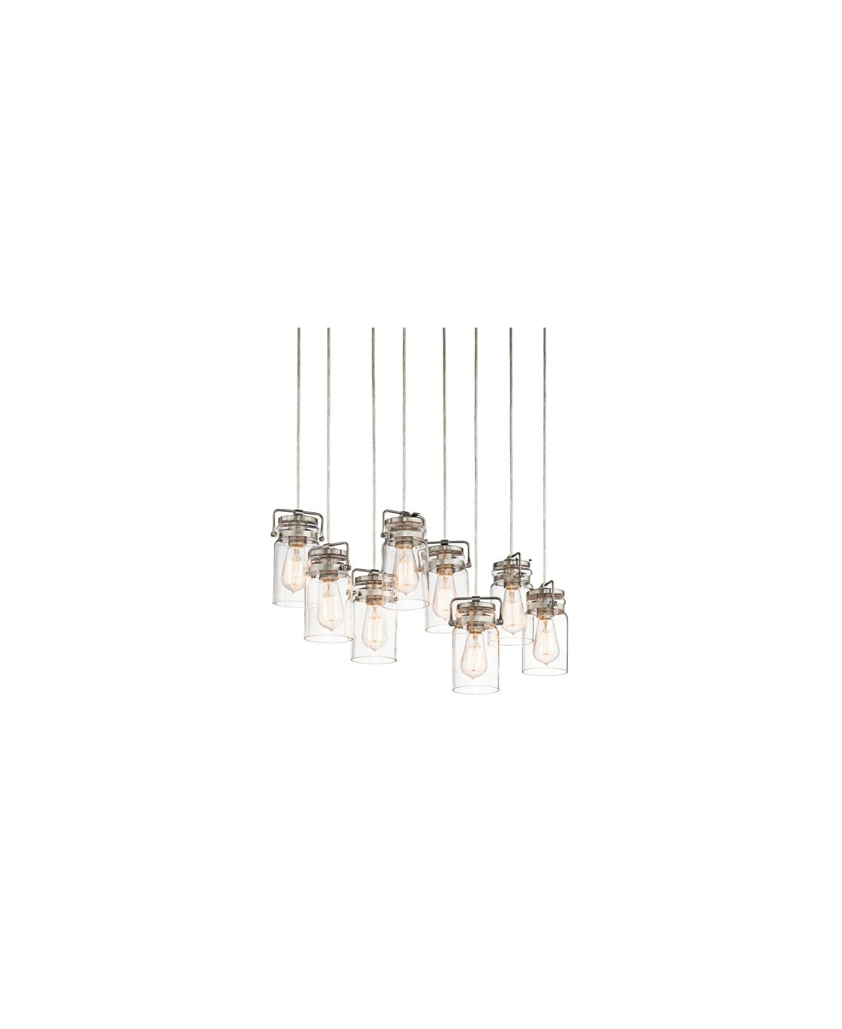 Click here for Kichler Brinley 25 1/2 Wide Brushed Nickel Mini Pe... prices