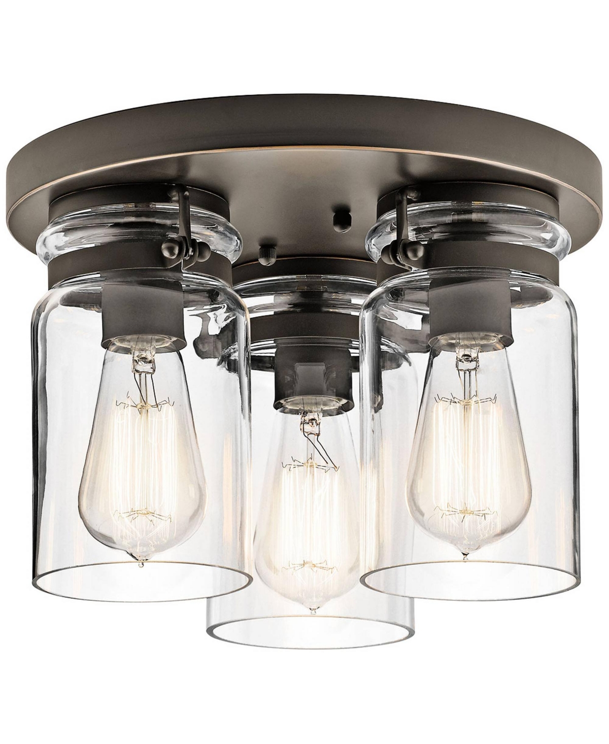 Click here for Kichler Brinley 11 Wide Olde Bronze 3-Light Ceilin... prices