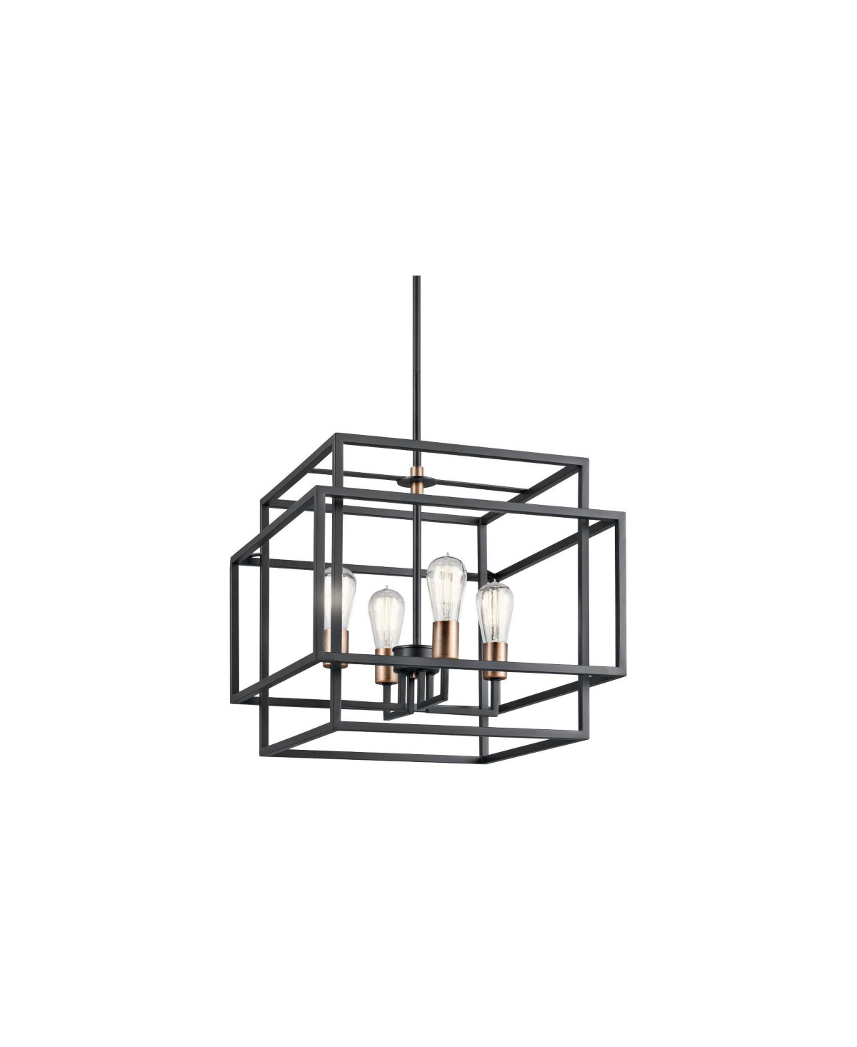 Click here for Kichler Taubert 18W Black Steel Open-Cube 4-Light... prices