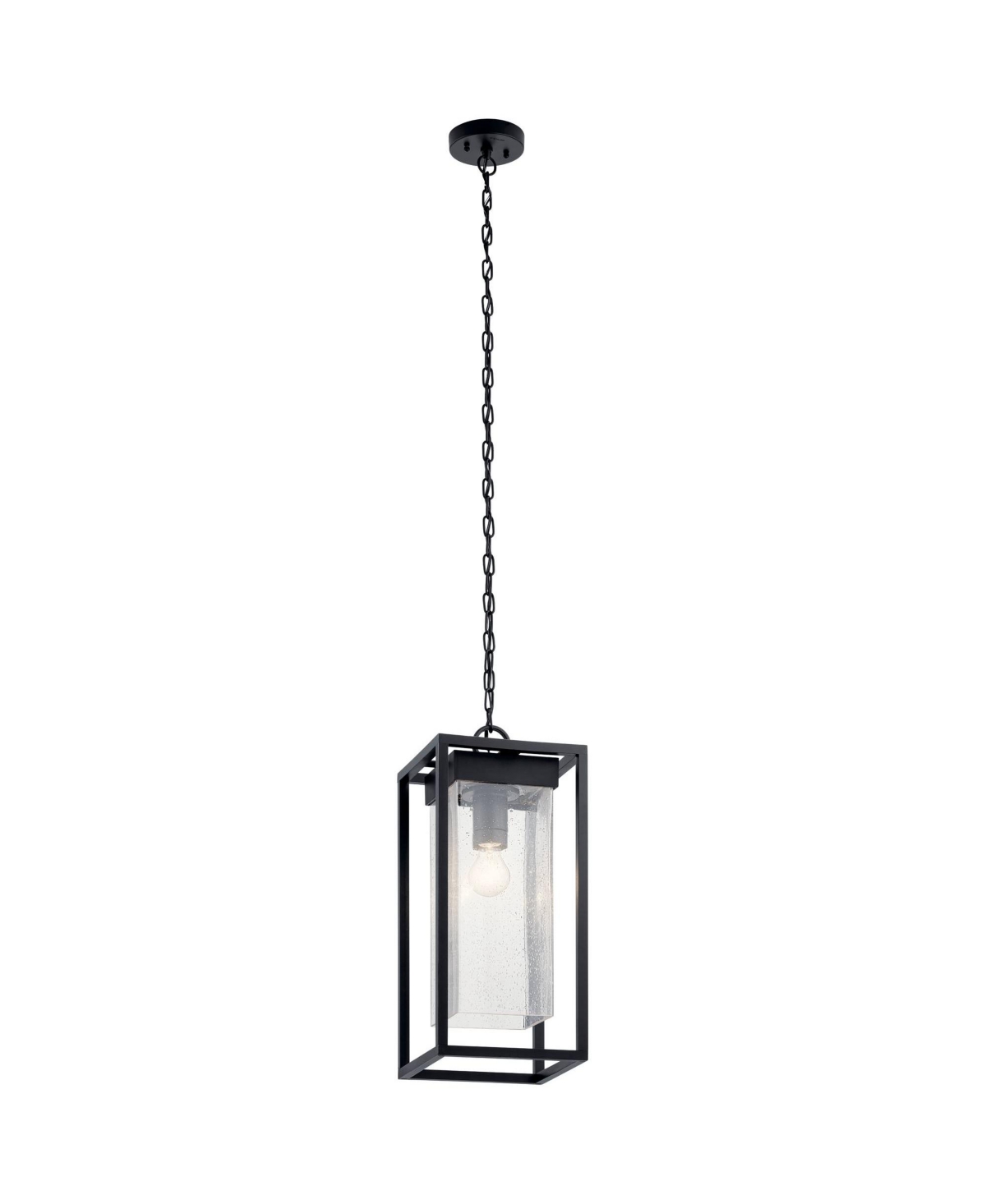 Click here for Kichler Mercer 24 High Black Silver Outdoor Hangin... prices