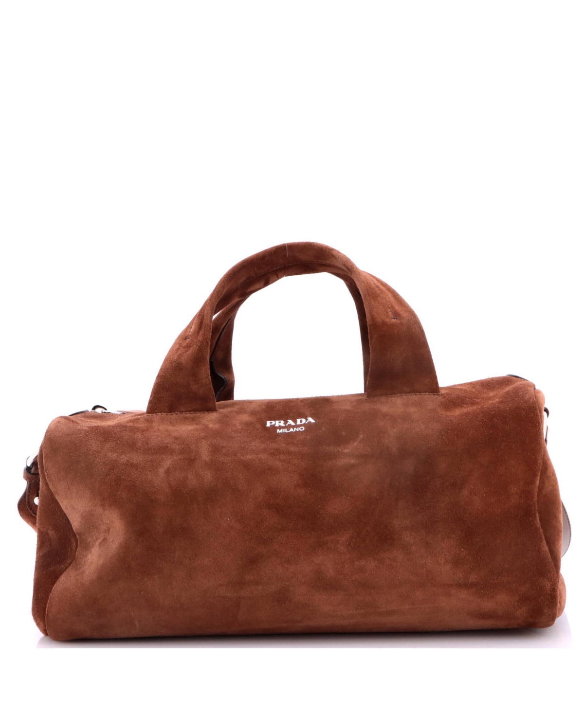 Click here for Pre-Owned Prada Small Duffle Bag Suede - Brown prices