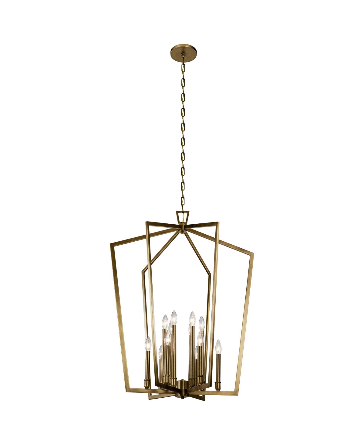 Click here for Kichler Abbotswell 30 Modern Natural Brass 12-Ligh... prices