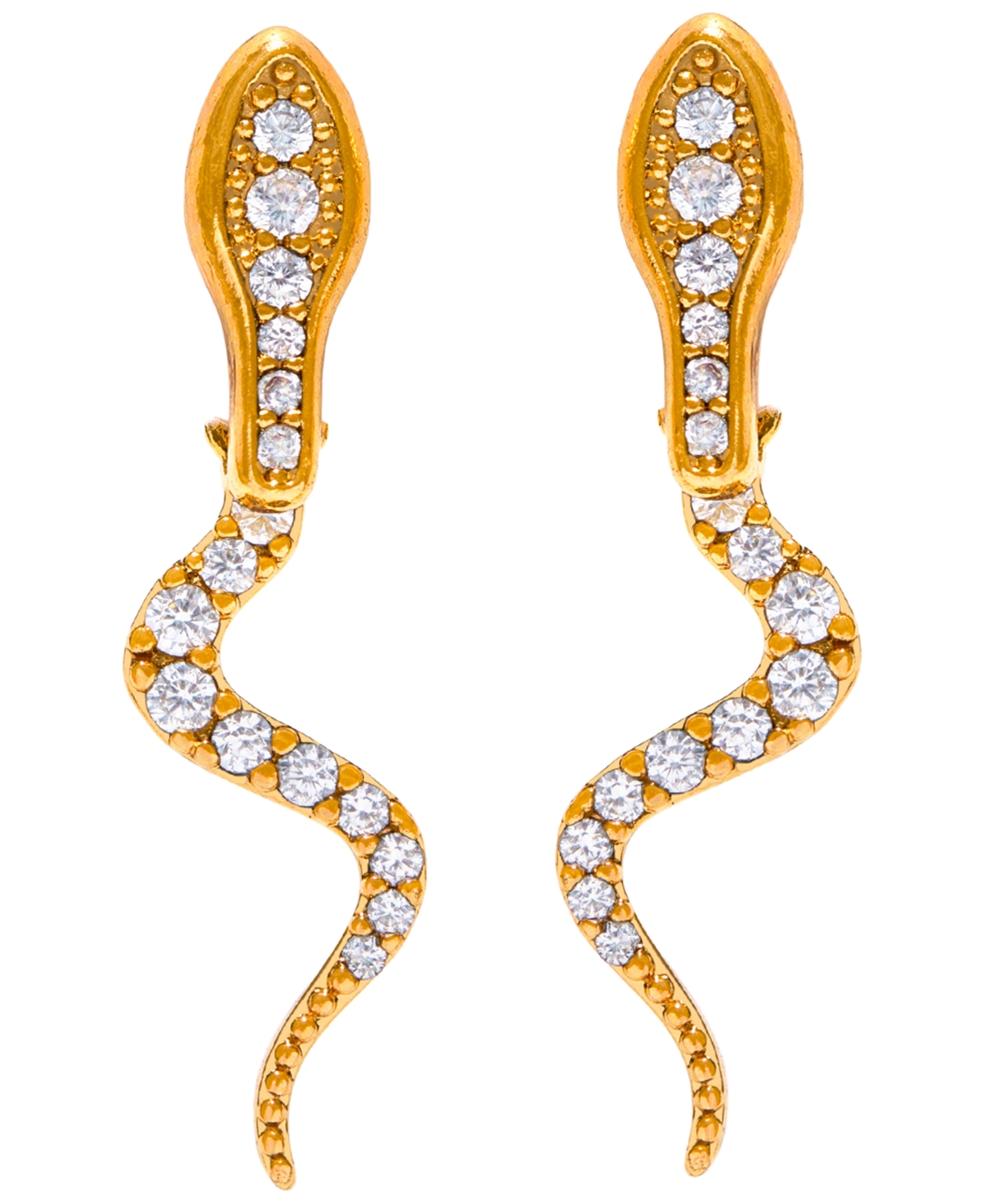 Click here for Girls Crew Crystal Python Ear Jacket Earrings - Go... prices